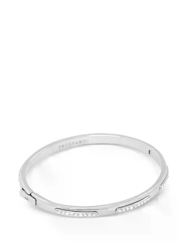 TRUSSARDI Crystal-embellished Bangle Bracelet - Silver