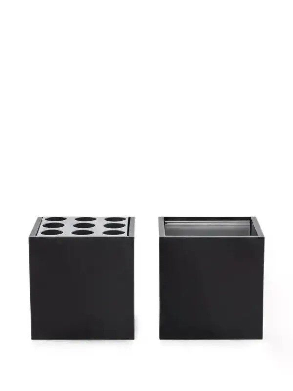 DANESE MILANO Maiorca Aluminum Pencil And Paperclip Holder - Black