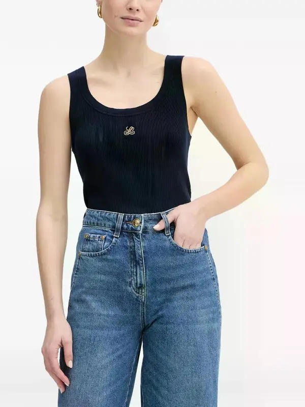 Luisa Spagnoli Ribbed-knit Tank Top - Blue