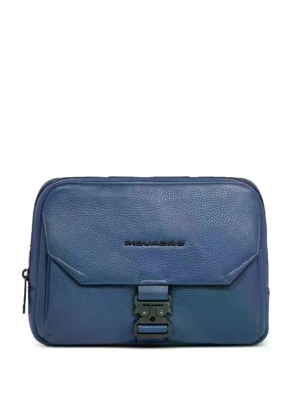 PIQUADRO Pebbled Leather Clutch Bag