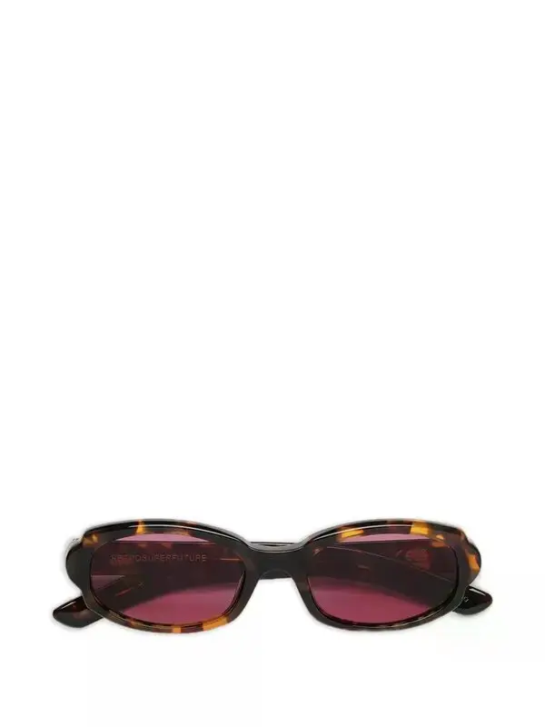 RETROSUPERFUTURE Esatto Tortoiseshell-effect Oval-frame Sunglasses - Brown