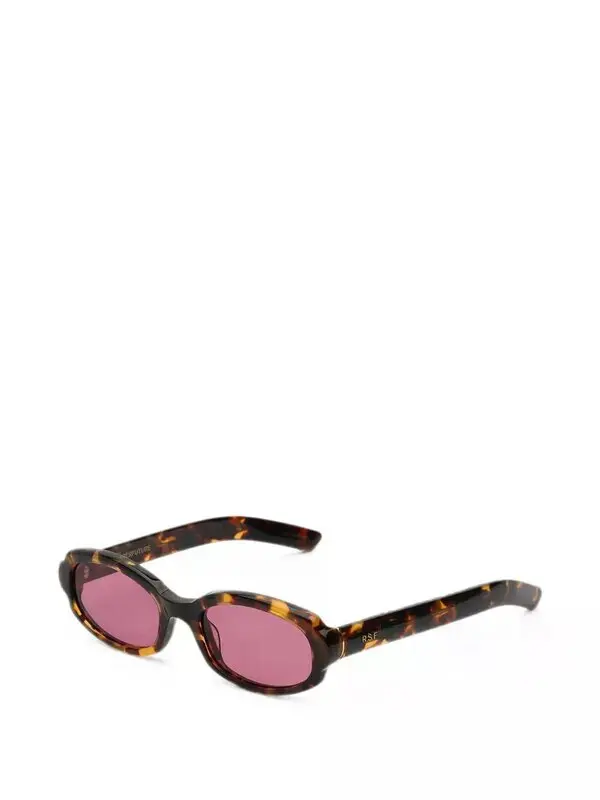 RETROSUPERFUTURE Esatto Tortoiseshell-effect Oval-frame Sunglasses