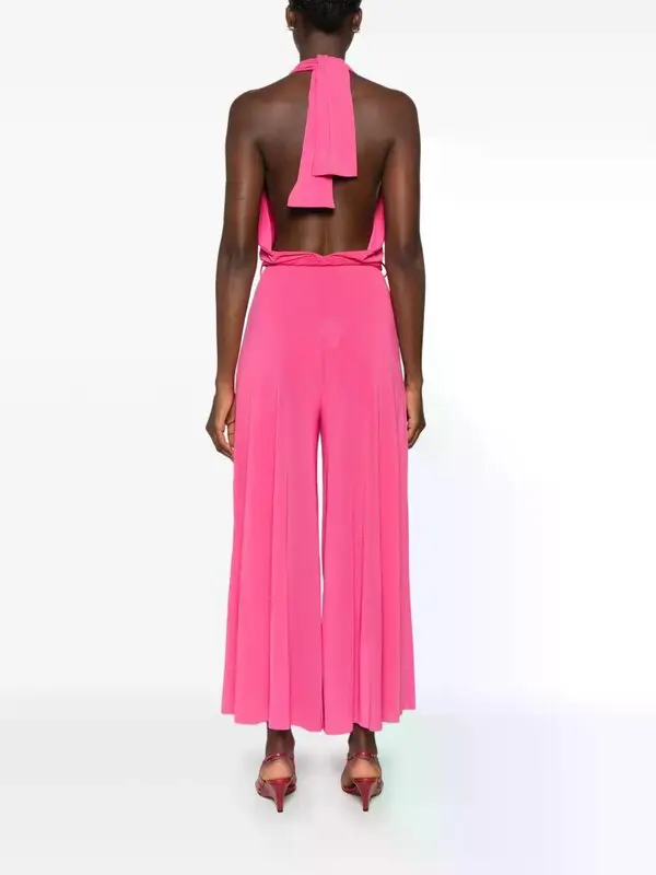 KAOS Halterneck Braided-belt Jumpsuit