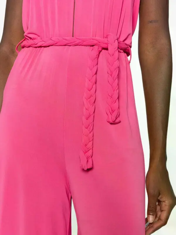 KAOS Halterneck Braided-belt Jumpsuit