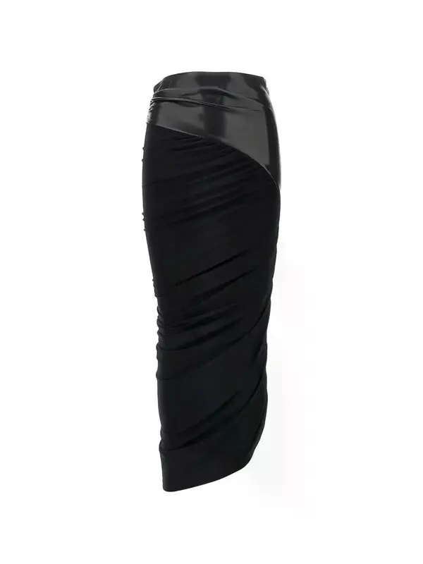 Andamane The Attico Ursū Ruched Midi Skirt
