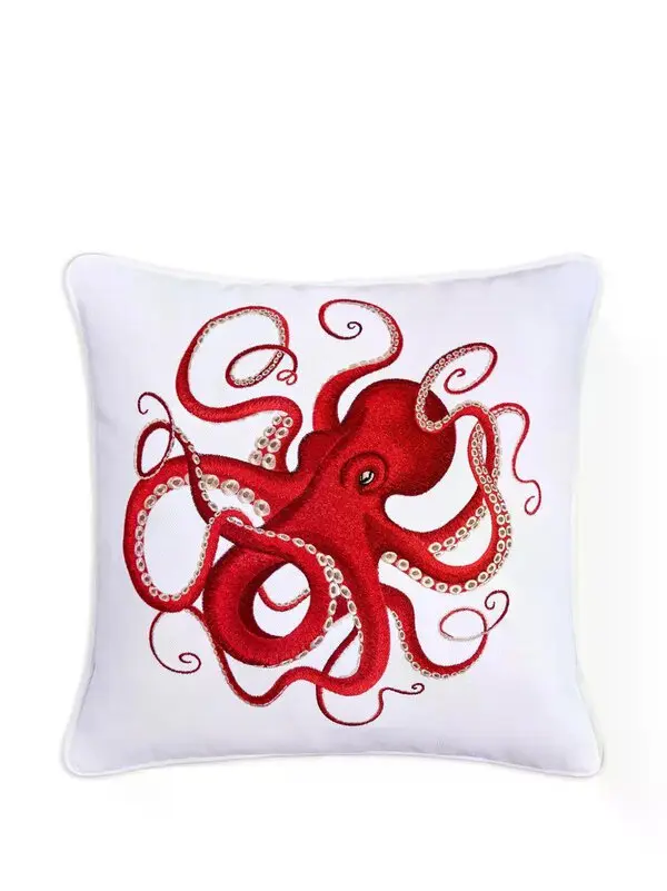 DYVOSHYV Octopus's Hospitality Embroidered Pillow