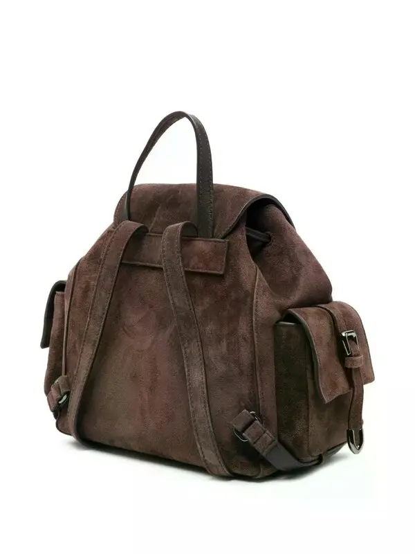 Brunello Cucinelli Suede Buckle-fastening Backpack