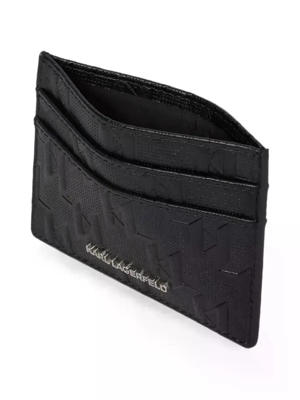 Karl Lagerfeld Monogram Perforated Card Holder