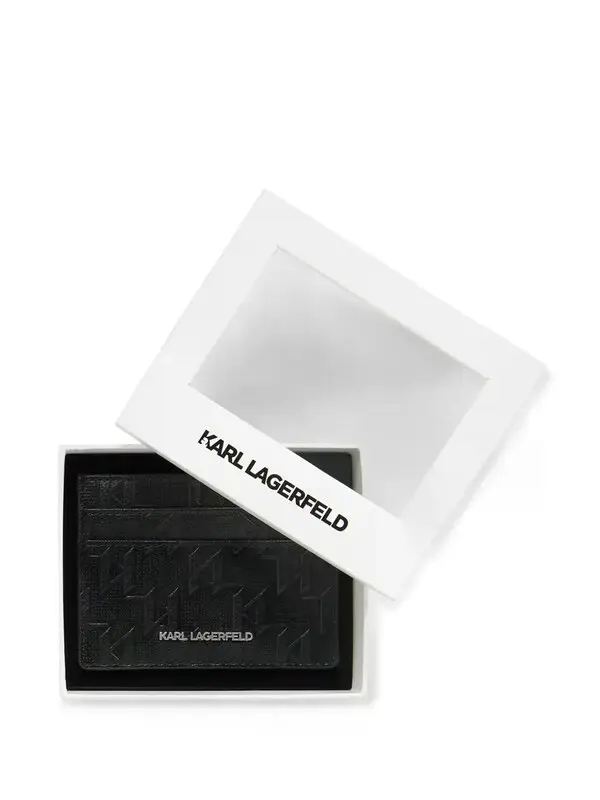 Karl Lagerfeld Monogram Perforated Card Holder
