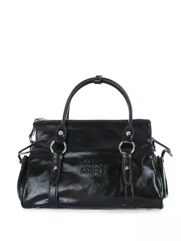 Miu Miu Logo-embossed Leather Shoulder Bag