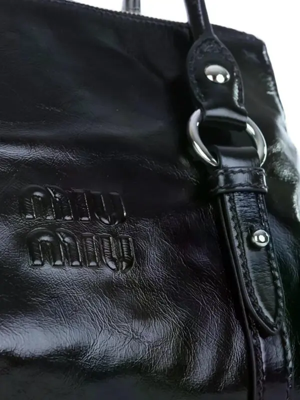 Miu Miu Logo-embossed Leather Shoulder Bag