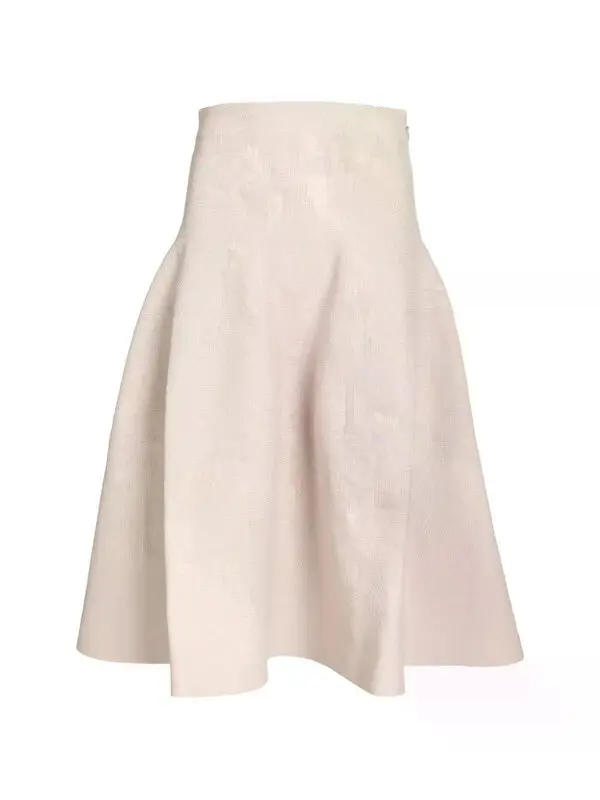 CFCL Milanese-ribbed Flared Midi Skirt - Neutrals