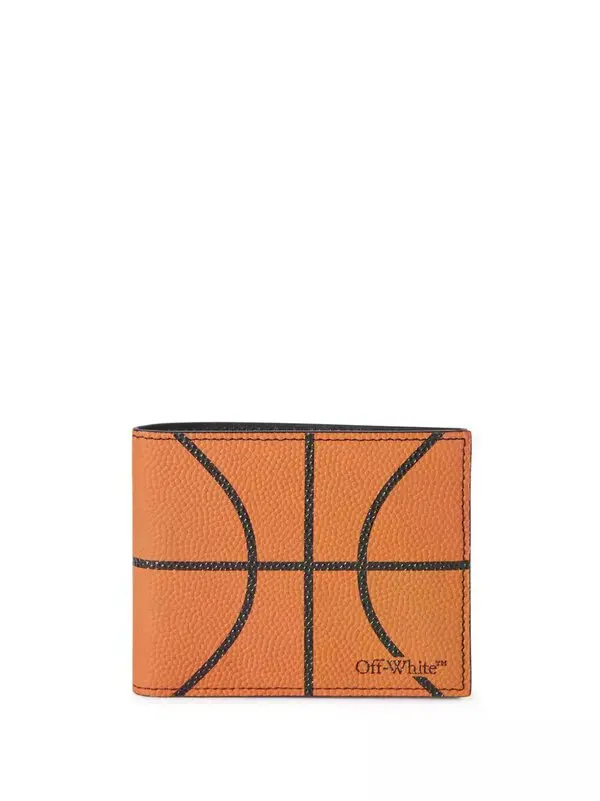 Off-White Basketball Logo-print Leather Wallet
