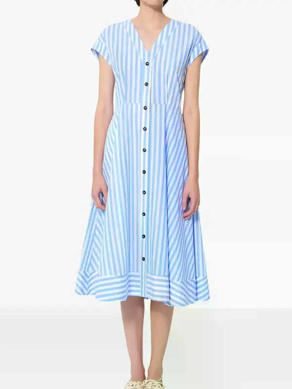 Tara Jarmon Rosia Striped Midi Dress