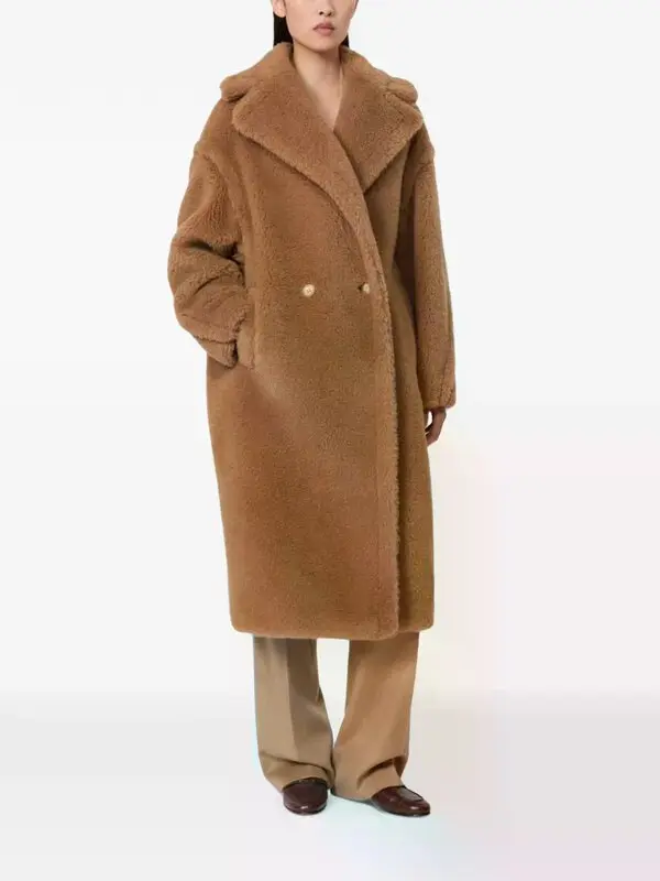 Max Mara Teddy Double-breasted Coat - Brown