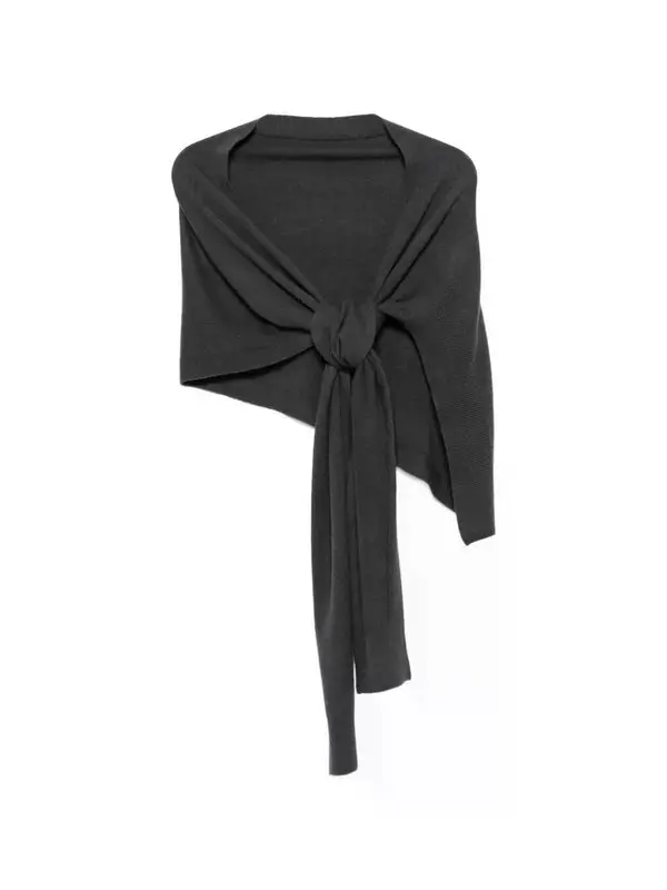 LEMAIRE Fine-knit Wrap Scarf - Grey
