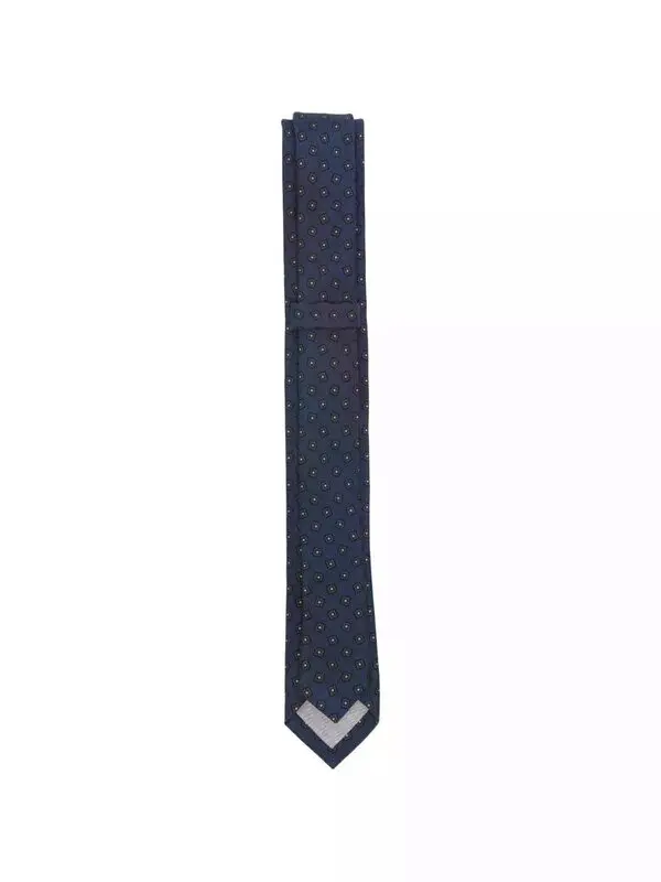 Eleventy Geometric-pattern Silk Tie