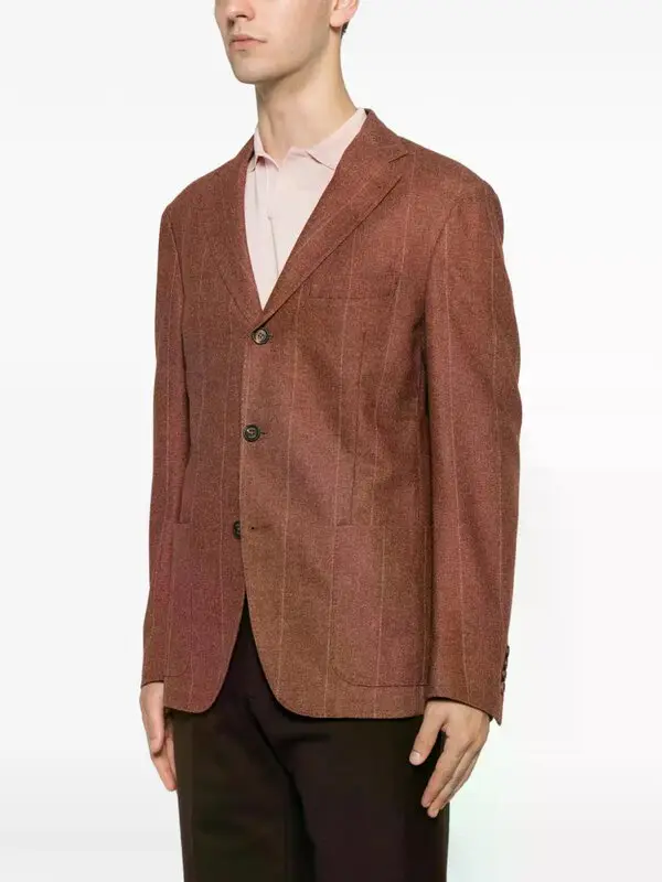 Eleventy Pinstripe Notched-lapel Blazer