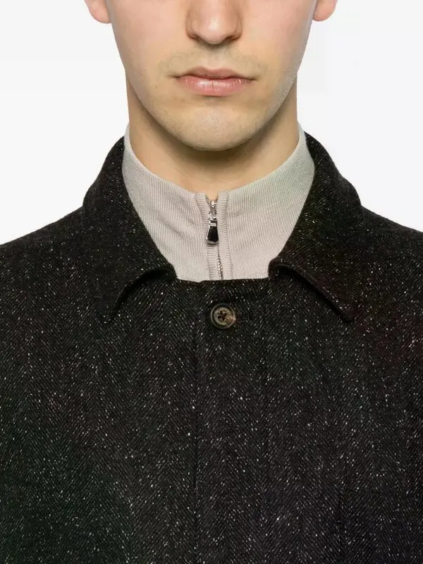 Eleventy Herringbone-weave Shirt Jacket