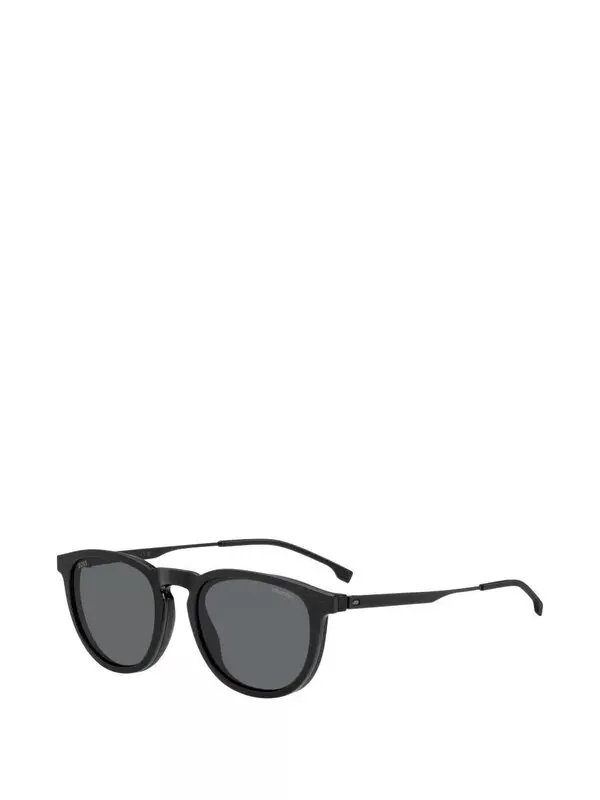 BOSS Matte-finish Round Frame Sunglasses