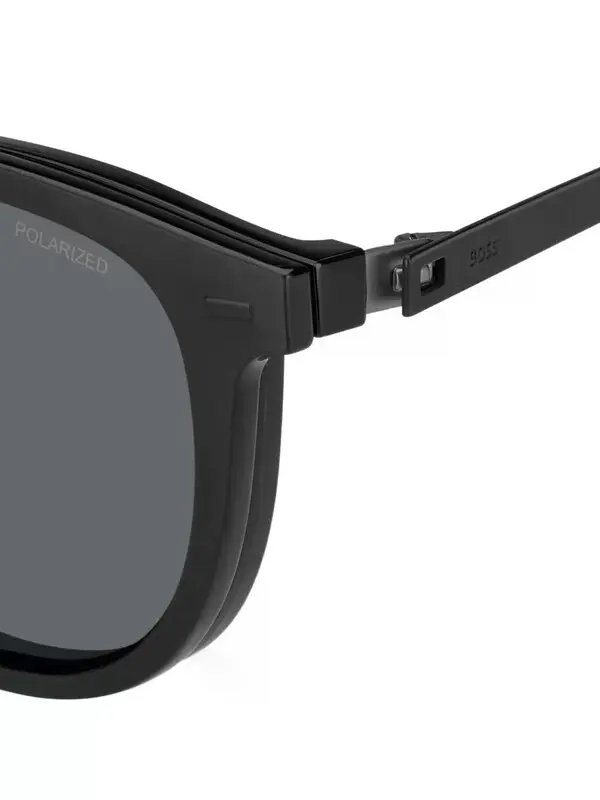 BOSS Matte-finish Round Frame Sunglasses