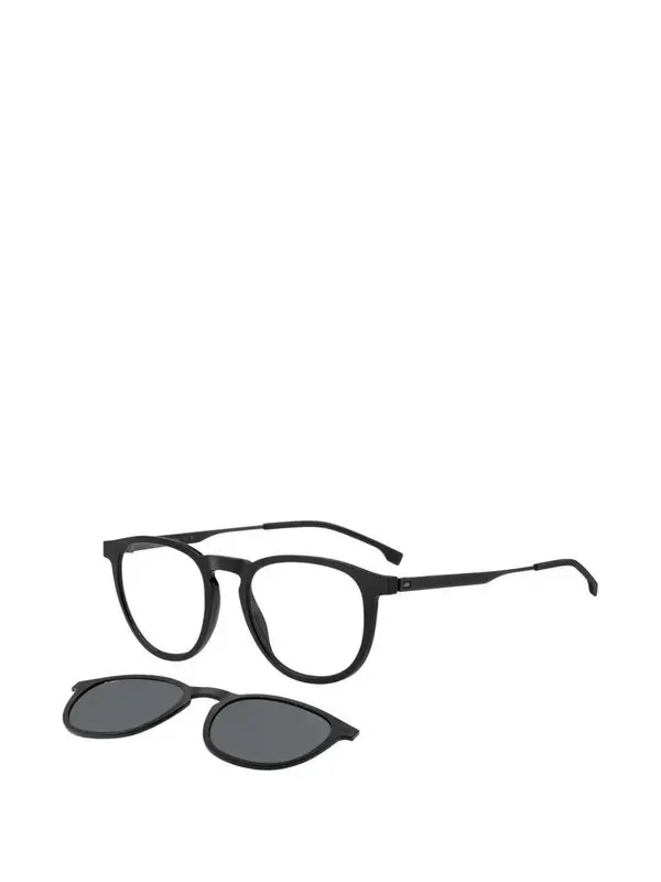 BOSS Matte-finish Round Frame Sunglasses