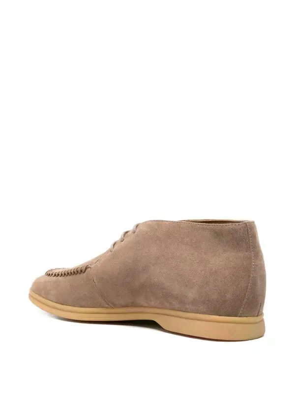 Eleventy Whipstitch-detail Suede Boots