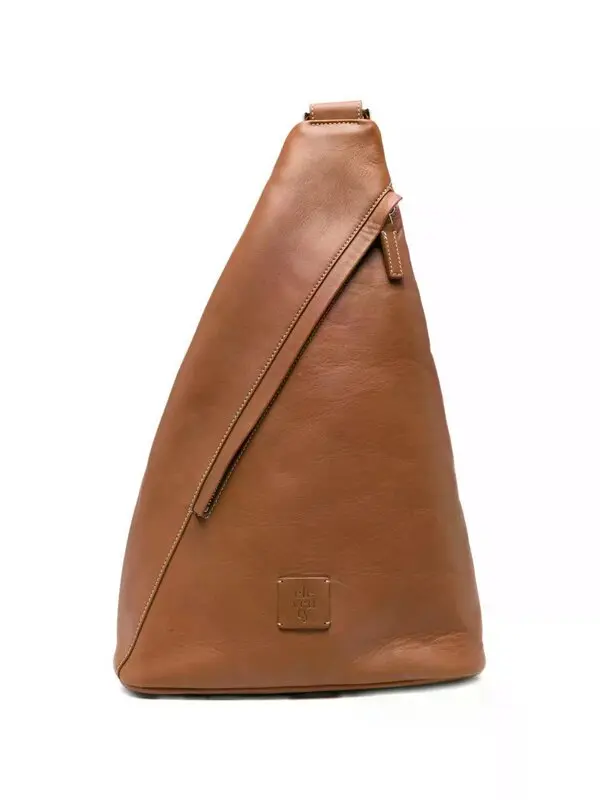 Eleventy Logo-patch Leather Backpack