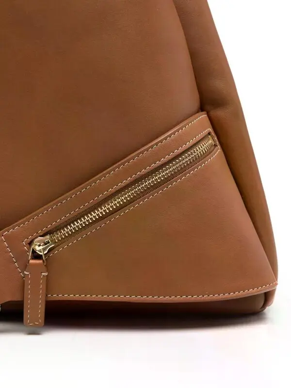 Eleventy Logo-patch Leather Backpack