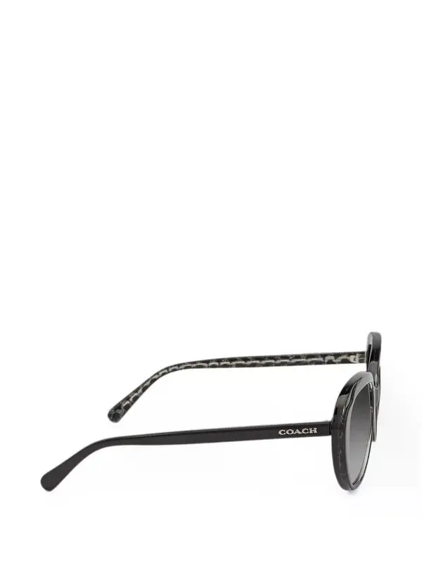 COACH Glitter Detail Signature C Sunglasses