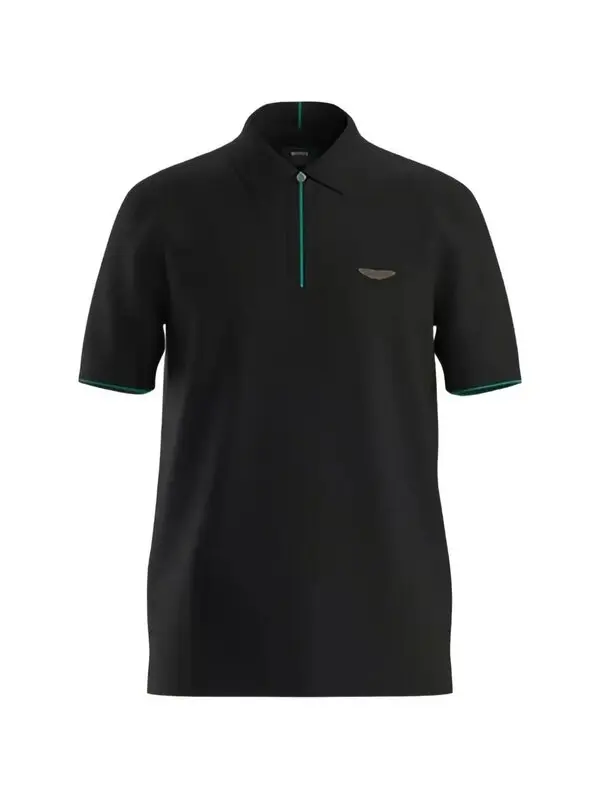 BOSS Logo-patch Tipped Polo Shirt