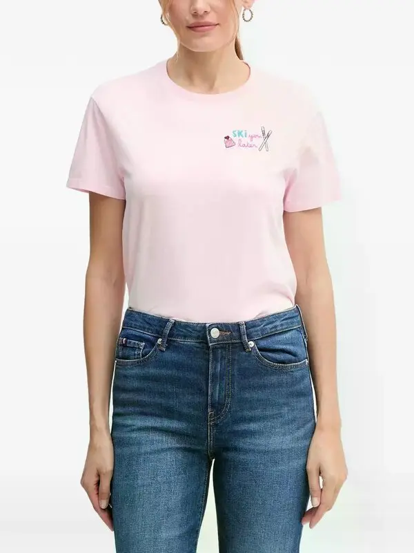 MC2 SAINT BARTH Embroidered-detail T-shirt - Pink