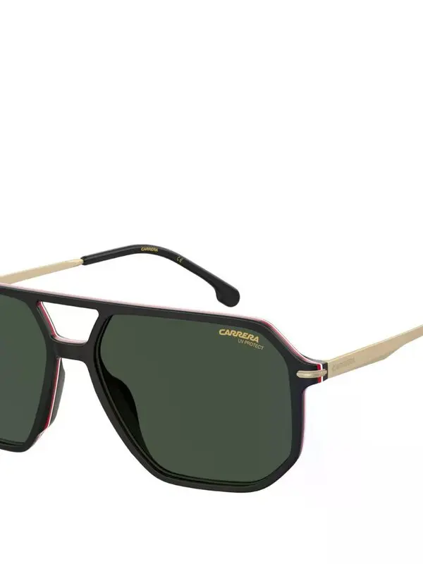 Carrera Eyewear Geometric Double Bridge Sunglasses - Black