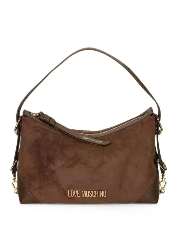 Moschino Logo-plaque Shoulder Bag - Brown