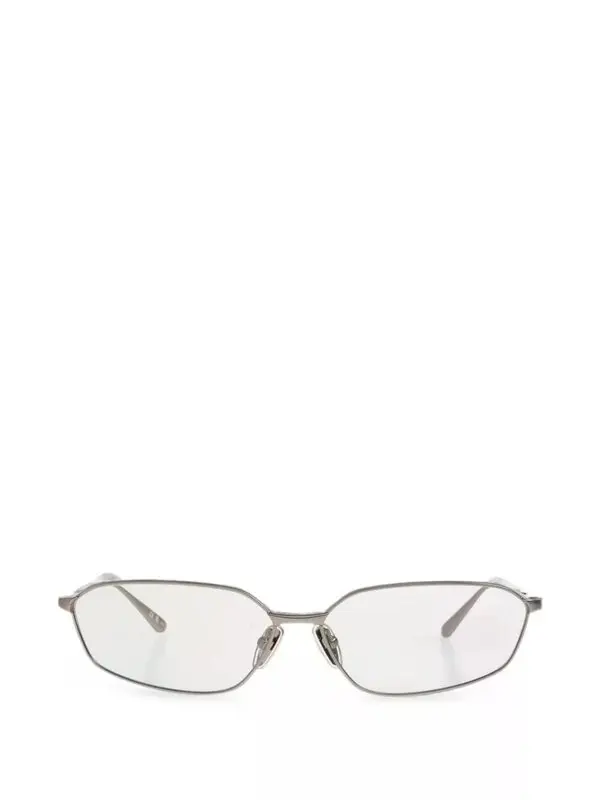 Balenciaga Geometric Frame Eyeglasses - Silver