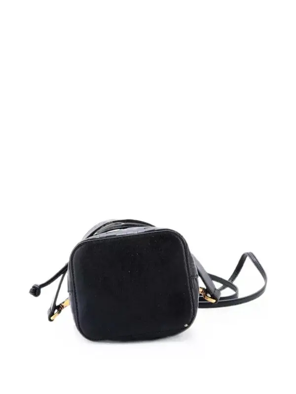 Fendi Mon Tresor Zucca Embossed Leather Mini Bucket Bag