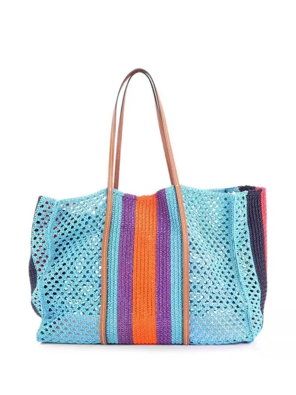 Gucci Interlocking G Web Raffia Medium Tote Bag
