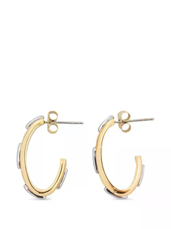 TRUSSARDI Two-tone Hoop Earrings - Gold