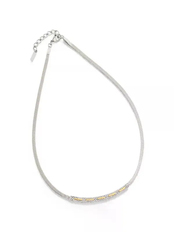 TRUSSARDI Crystal-embellished Necklace - Silver