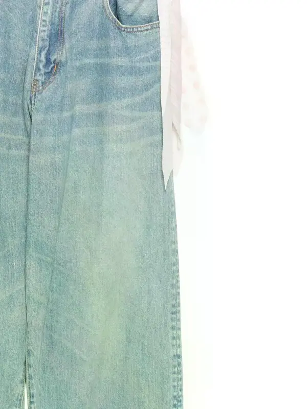 Undercover Scarf Detail Faded Jeans