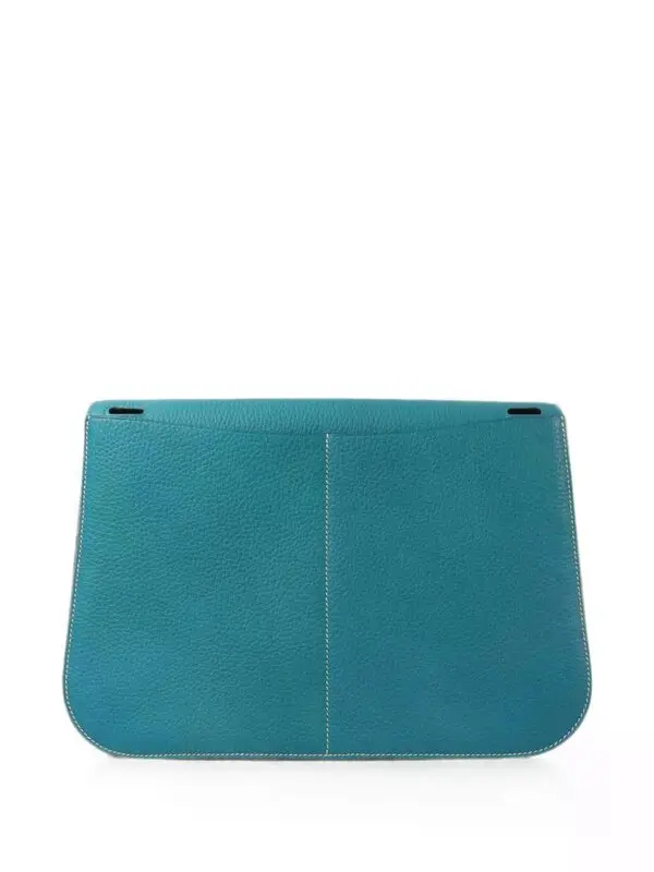 Hermès 2017 31 Halzan Leather Tote Bag - Blue