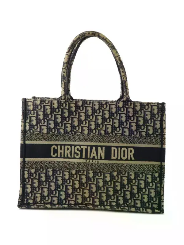 Dior Oblique Canvas Book Tote - Blue