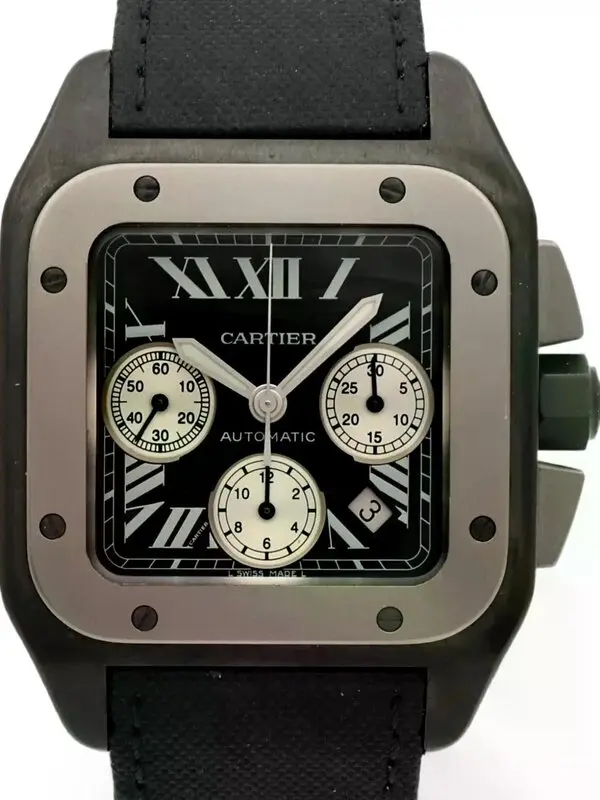 Cartier Santos 100 Chronograph Automatic Watch - Black