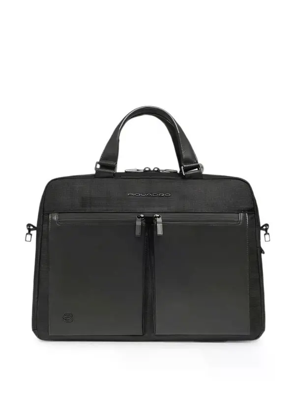 PIQUADRO Logo-plaque Panelled Briefcase