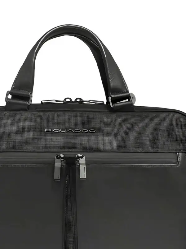 PIQUADRO Logo-plaque Panelled Briefcase