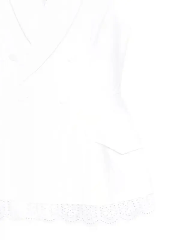 Dice Kayek Double-breasted Broderie-anglaise Jacket