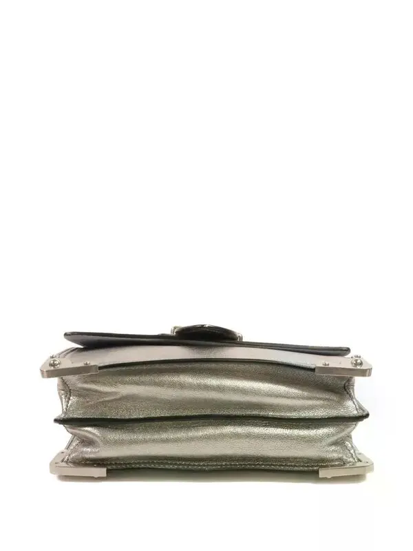 Prada Cahier Metallic Leather Cross Body Bag