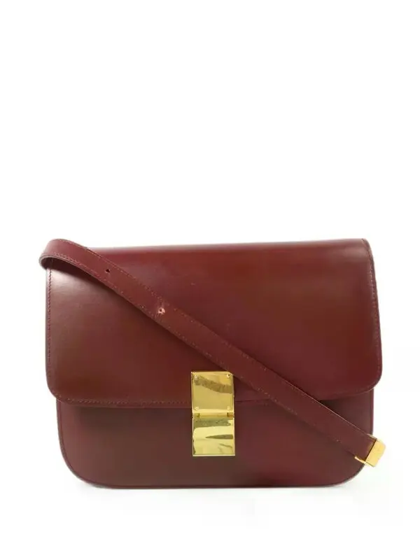 Celine Medium Classic Box Shoulder Bag - Red