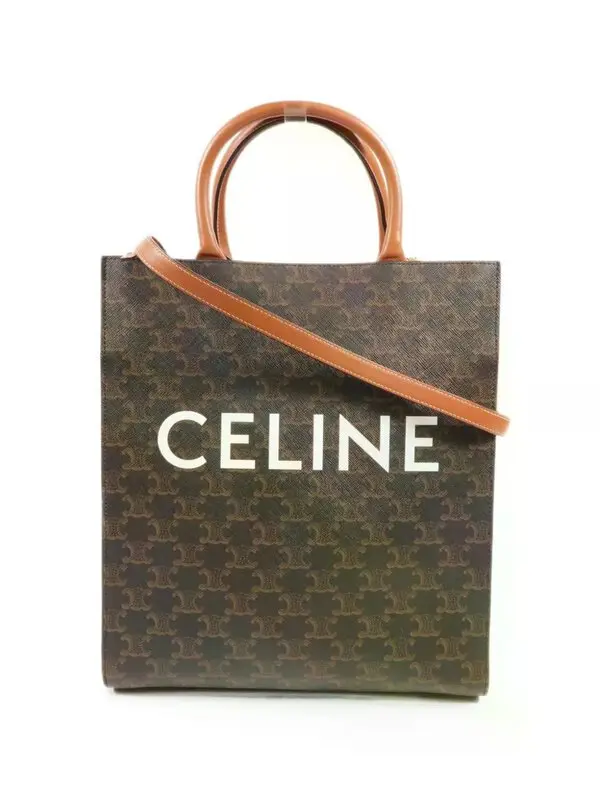 Celine Triomphe Vertical Cabas Two-way Handbag - Brown