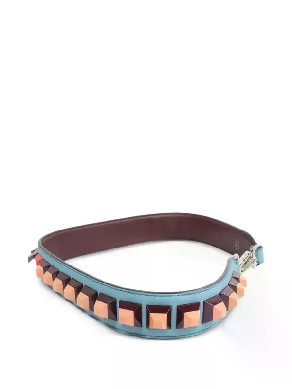 Fendi Leather Bag Strap With Stud Embellishments
